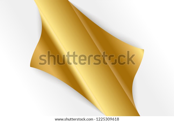 Sheet Curled Gold Paper Background Stock Vector (Royalty Free ... Sheet Curled Gold Paper Background Stock Vector (Royalty Free ...