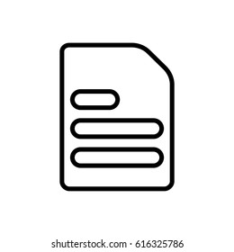 Document Icon Office File Sign Paperboard Stock Vector (Royalty Free ...
