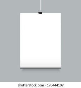 Sheet Paper On Clamp Your Design: vector de stock (libre de regalías ...