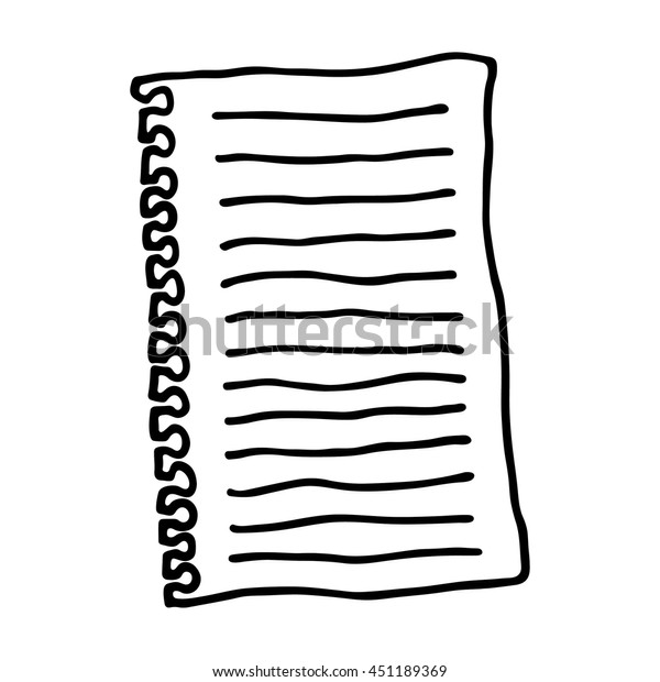 Sheet Paper Outlined On White Background Stock Vector (Royalty Free ...