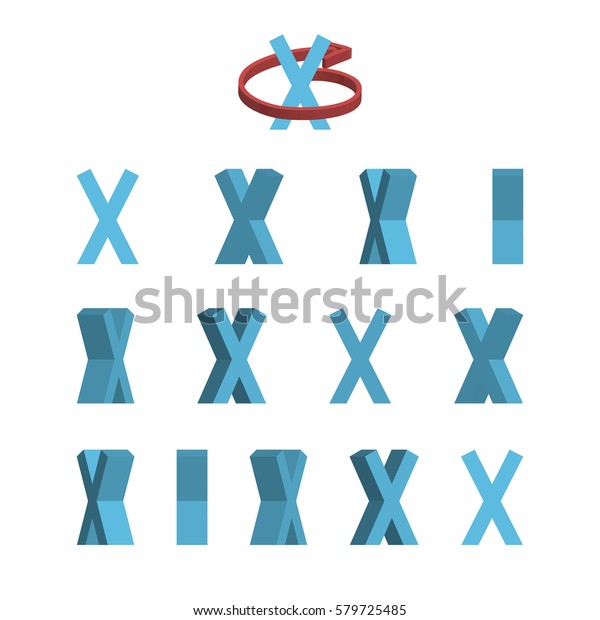 Sheet Sprites Rotation Cartoon 3d Letter: wektor stockowy (bez tantiem ...