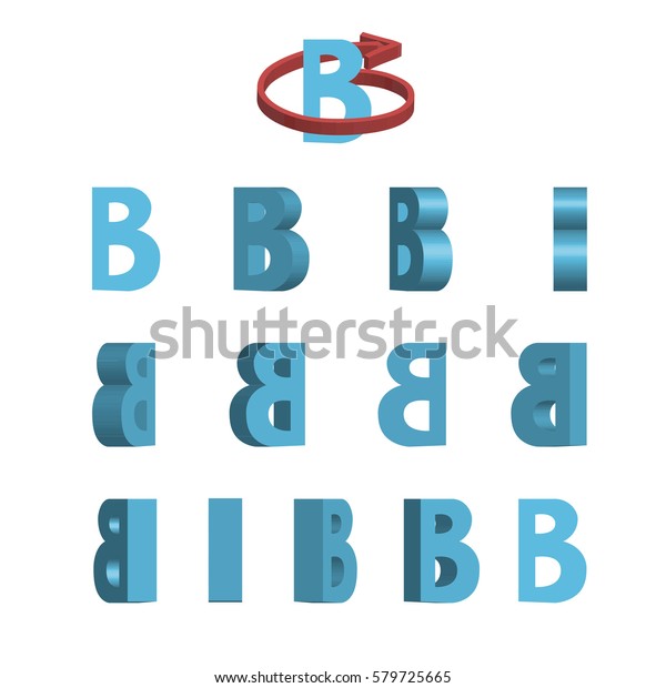 Sheet Sprites Rotation Cartoon 3d Letter 스톡 벡터(로열티 프리) 579725665 ...