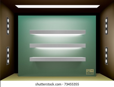 Shelf Lightning Interior Design Eps10 Vector Stock Vector (Royalty Free ...