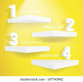 Shelf Numbers On Yellow Wall Stock Vector (Royalty Free) 147743942 ...