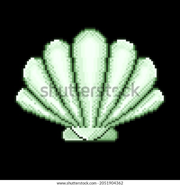Shell Icon Pixel Art Clam Pixel Stock Vector (Royalty Free) 2051904362 ...