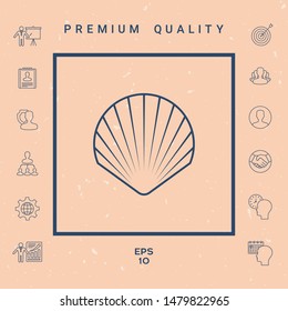 Shell Line Symbol Icon Logo Stock Vector (Royalty Free) 1479822965 ...