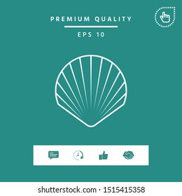 Shell Line Symbol Icon Logo Stock Vector (Royalty Free) 1515415358