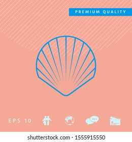 Shell Line Symbol Icon Logo Stock Vector (Royalty Free) 1555915550 ...