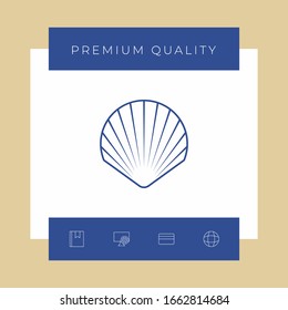 Shell Line Symbol Icon Logo Stock Vector (Royalty Free) 1662814684 ...