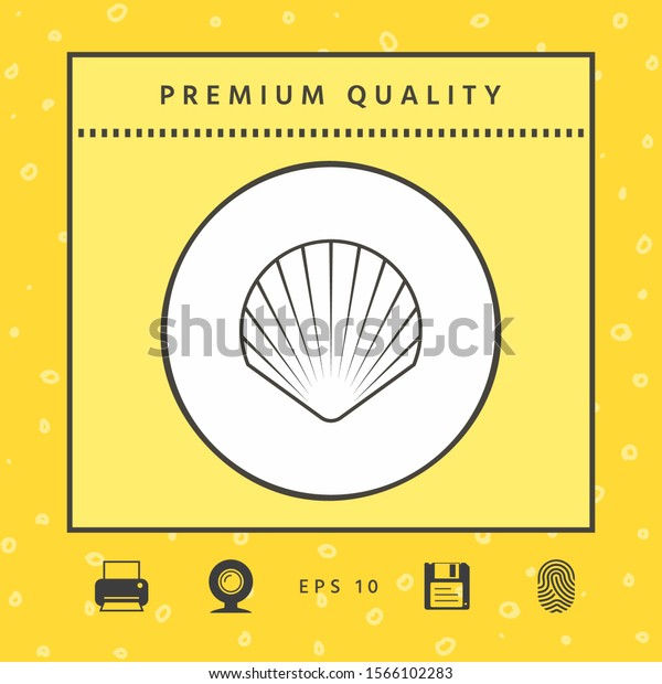 Shell Line Symbol Icon Logo Stock Vector (Royalty Free) 1566102283 ...