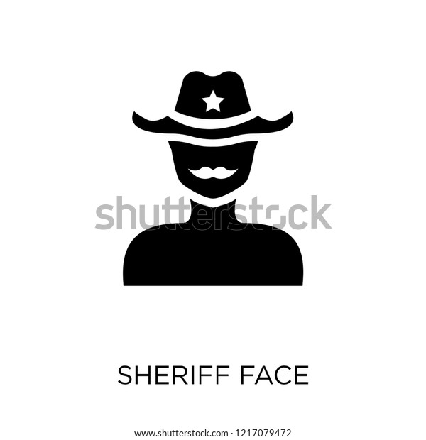 Sheriff Face Icon Sheriff Face Symbol Stock Vector (Royalty Free ...