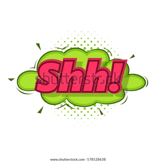 Shh Sound Effect Icon Pop Art Stock-vektor (royaltyfri) 578528638 ...