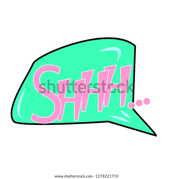 Shhh Lettering Comic Sound Speech Effect Stock Vector (Royalty Free ...
