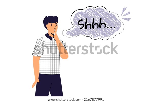 Palabra Shhh Nube de burbujas de: vector de stock (libre de regalías ...