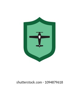 Shield Air Plane Logo Design Vector Stock Vector (Royalty Free ...