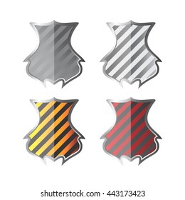 Heraldry Striped Shield Stock Vector (Royalty Free) 155447204