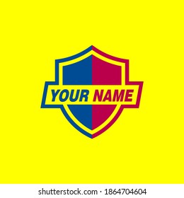 Shield Badge Logo Template Isolated Vector Stock Vector (Royalty Free ...