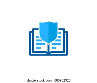 Shield Book Icon Logo Design Element Stock Vector (Royalty Free ...