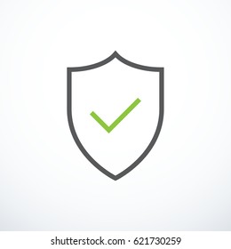 Shield Check Mark Logo Icon Design Stock Vector (Royalty Free) 1023288553
