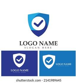 Shield Check Mark Logo Design Template Stock Vector (Royalty Free ...