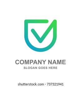Shield Check Security Protection Logo Vector Stock Vector (Royalty Free ...