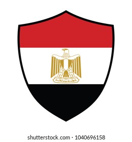 Shield Flag Egypt Vector Illustration Stock Vector (Royalty Free ...