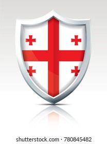 Shield Flag Georgia Vector Illustration Stock Vector (Royalty Free ...