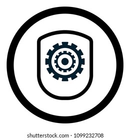 Shield Gears Icon Stock Vector (Royalty Free) 1099232708 | Shutterstock