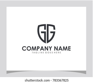 Shield Gg Initial Icon Letter Logo Stock Vector (Royalty Free ...