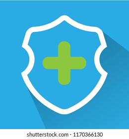 Shield Green Cross Stock Vector (Royalty Free) 1170366115 | Shutterstock