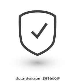 Shield Icon Check Mark Guarantee Safety Stock Vector (Royalty Free ...