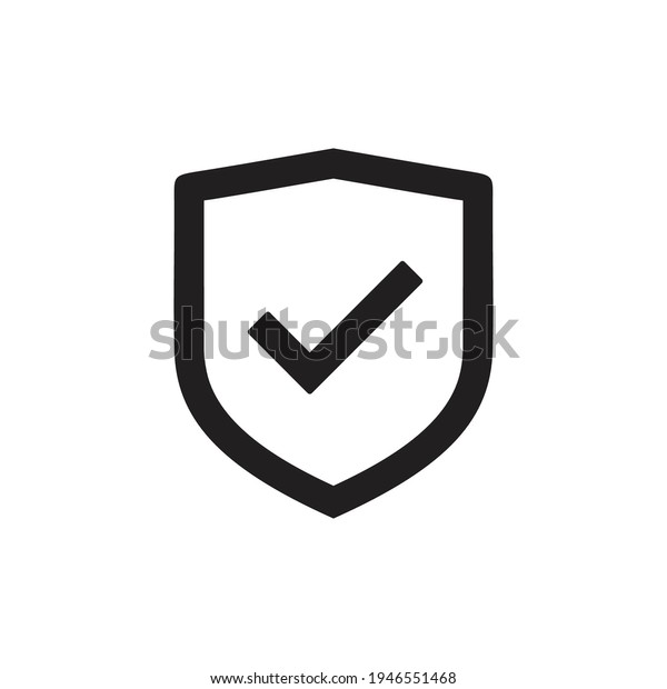 Shield Icon Shield Check Mark Symbol Stock Vector (Royalty Free ...