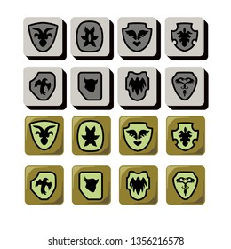 Shield Icon Game Design Stock Vector (Royalty Free) 1356216578 ...