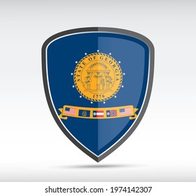 Shield Icon Georgia State Flag On Stock Vector (Royalty Free ...