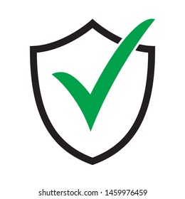 Shield Icon Green Check Mark Stock Vector (Royalty Free) 1459976459