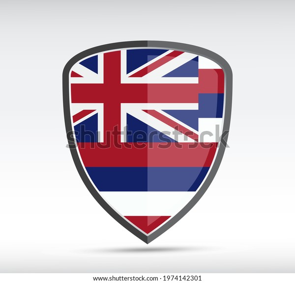 Shield Icon Hawaii State Flag On Stock Vector (Royalty Free) 1974142301 ...