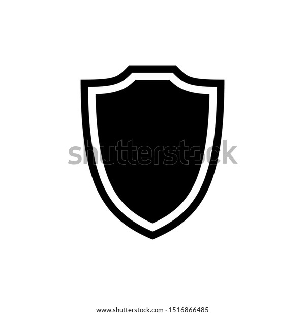 Shield Icon Isolated On White Background Stock Vector (Royalty Free ...