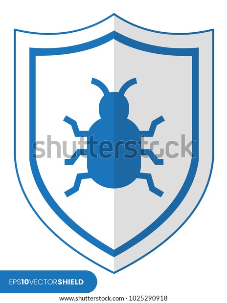 Shield Icon Malware Bug Stock Vector (Royalty Free) 1025290918 ...