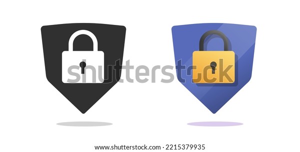 Shield Icon Secure Lock Pictogram Vector Stock Vector (Royalty Free ...