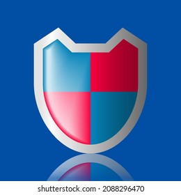Shield Icon Shiny Shield Icon Flat Stock Vector (Royalty Free ...