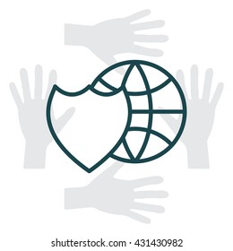 Interdependence Icon On Transparency Background Modern: vector de stock ...