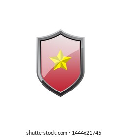 Shield Illustration Star Design Stock Vector (Royalty Free) 1444621745