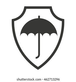 Shield Isolated Insurance Icon Vector Illustration Stock Vector ...