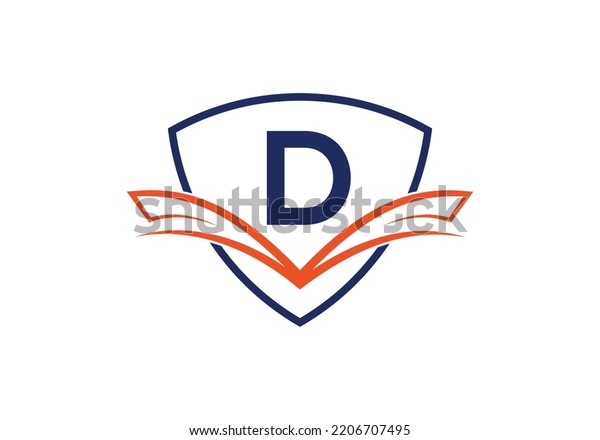Shield Letter D Logo Design Vector Stock Vector (Royalty Free ...