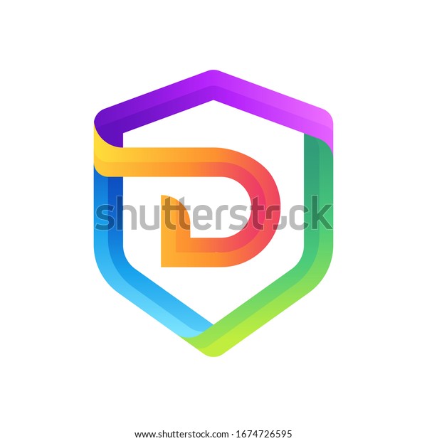 Shield Letter D Logo Template Stock Vector (Royalty Free) 1674726595 ...