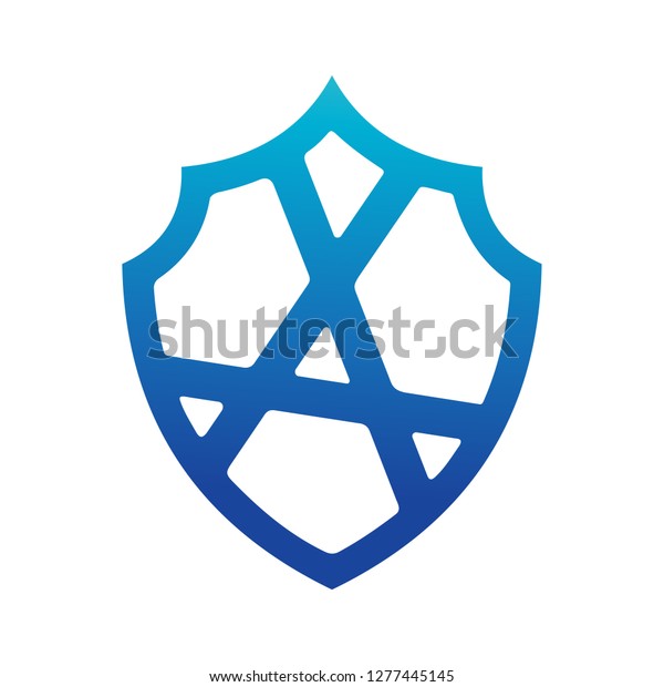 Shield Letter Line Logo Stock Vector (Royalty Free) 1277445145 ...