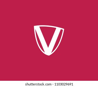 Shield Letter V Logo Design Stock Vector (Royalty Free) 1103029691 ...