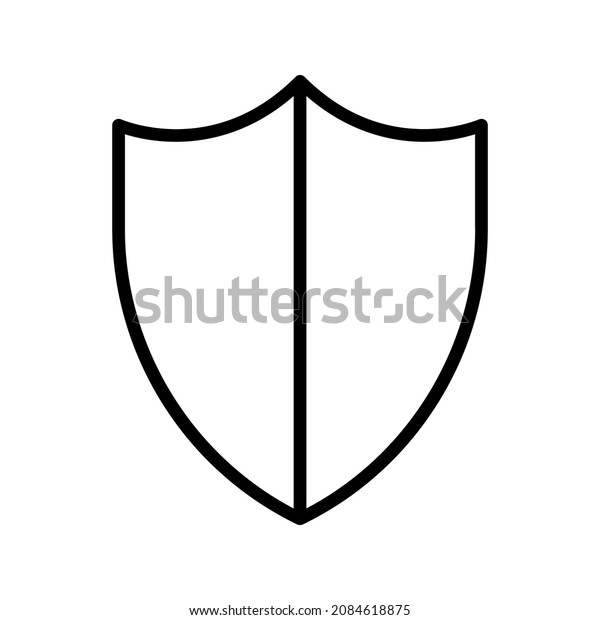 Shield Line Art Vector Icon Stock Vector (Royalty Free) 2084618875 ...
