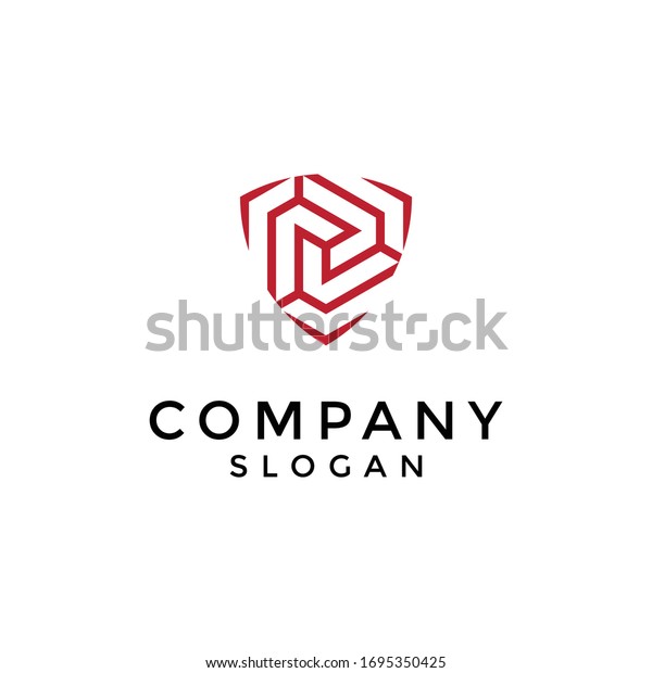 Shield Logo Complicated Lines That Represent Stock Vector (Royalty Free ...