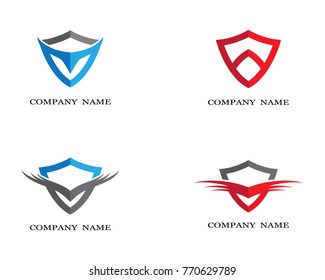Four Shield Set Logo Design Template Stock Vector (Royalty Free) 1497884414